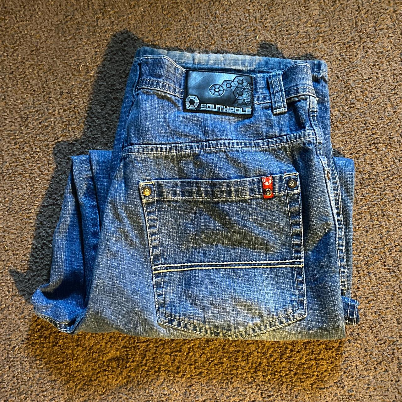 10 inch leg opening super baggy southpole jeans 18... - Depop