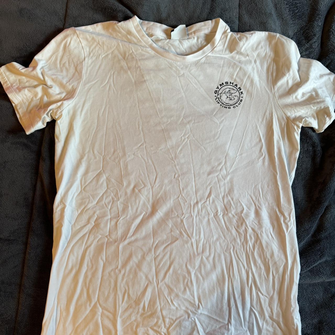Gymshark white compression tee Size medium | Depop