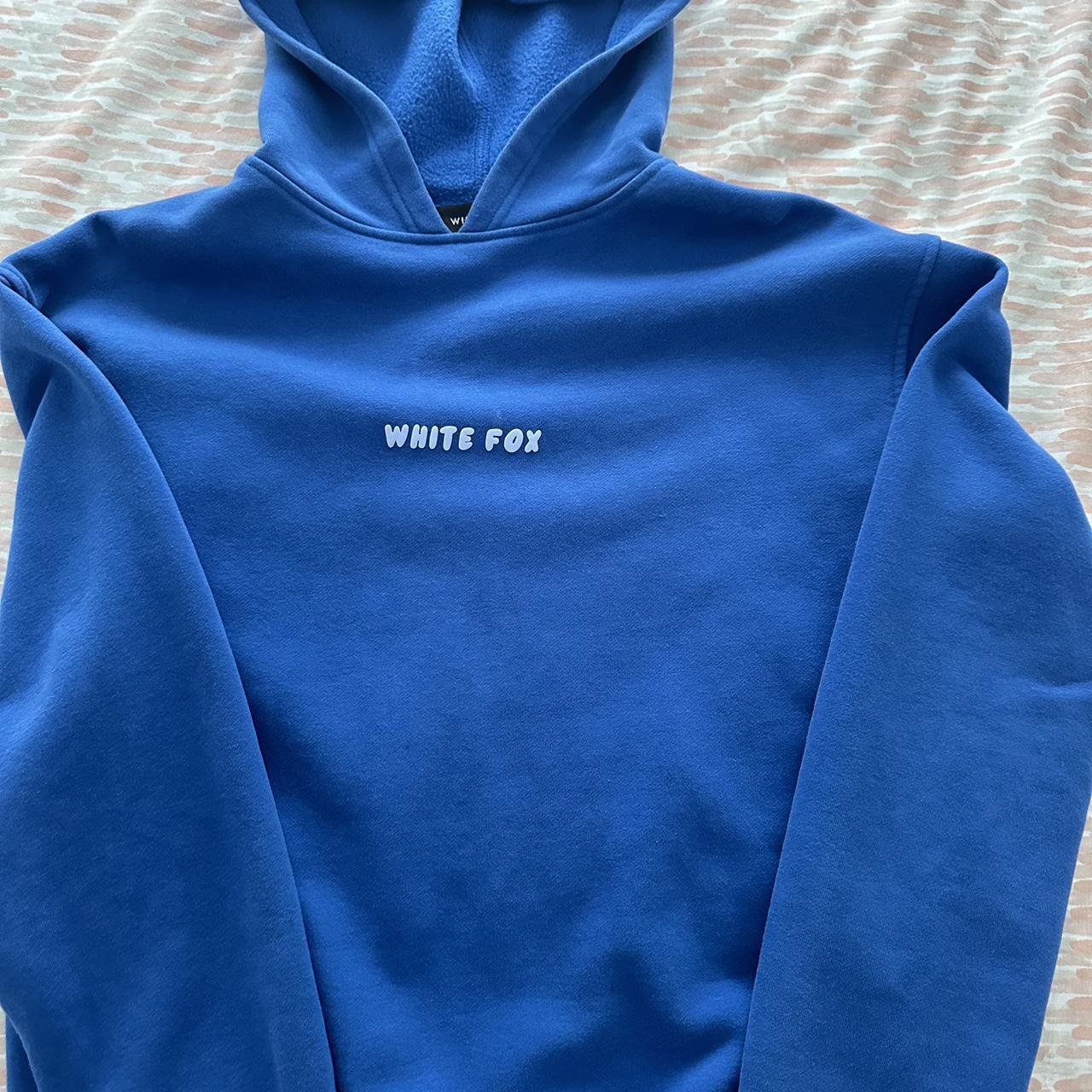 Blue White Fox Leisure hoodie #hoodie RRP:... - Depop