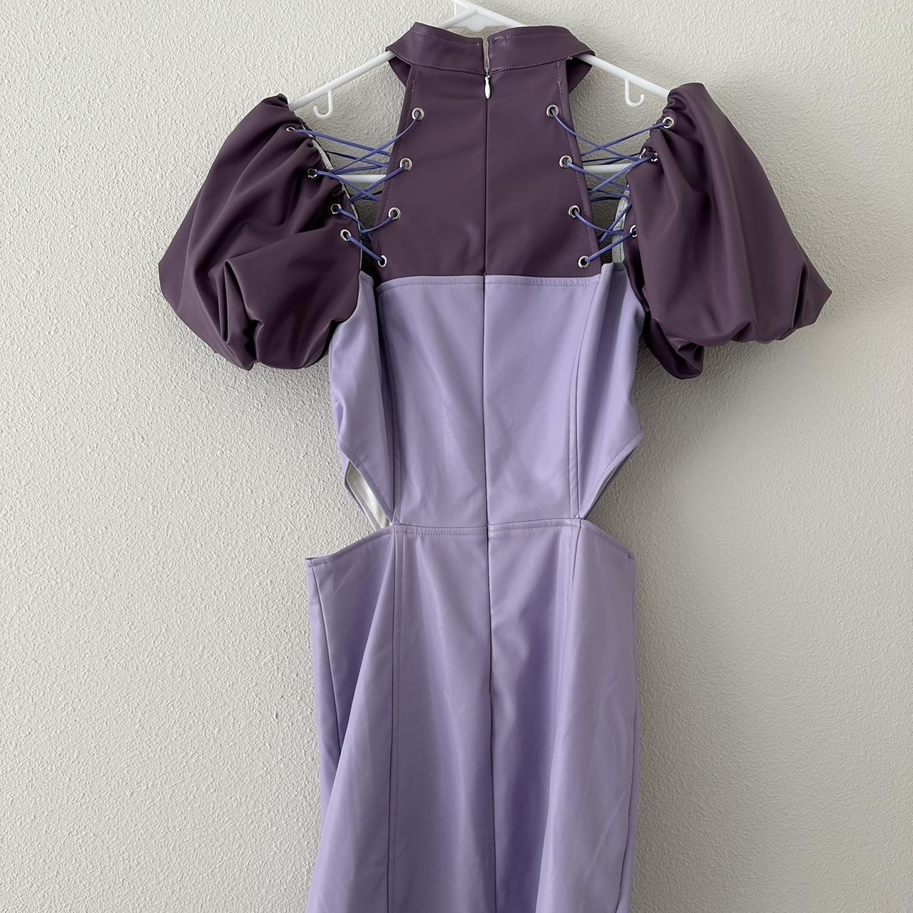 Devil Inspired Futuristic Punk Purple Faux Leather... - Depop