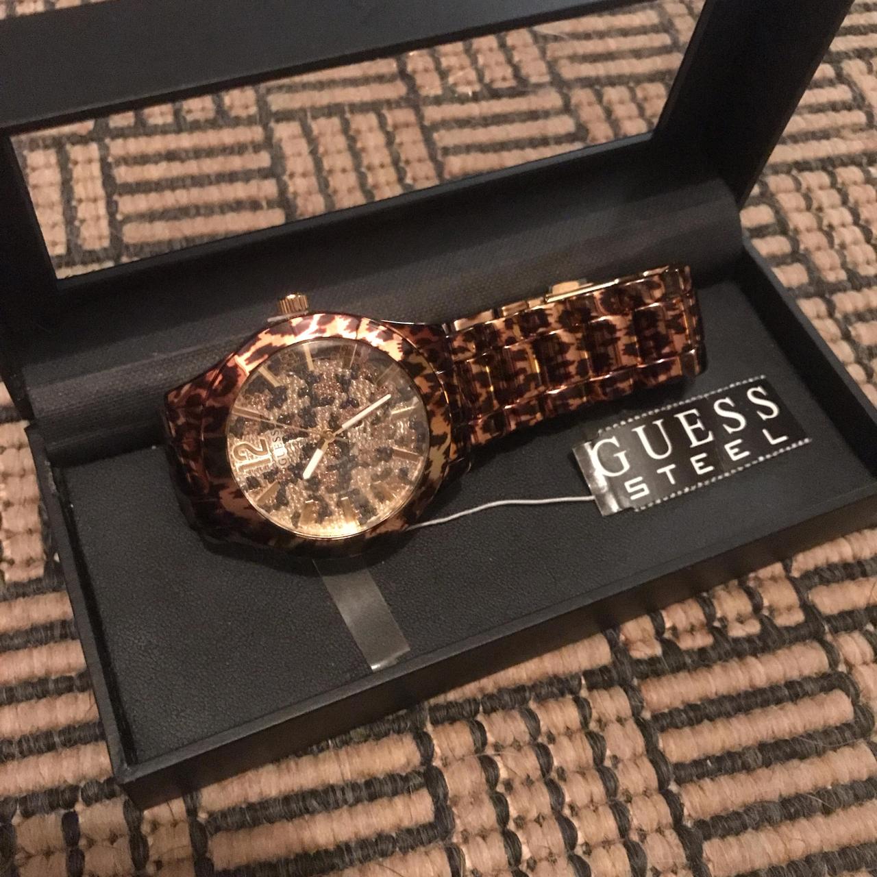 Brand new genuine Guess watch 82k gold ruby... - Depop