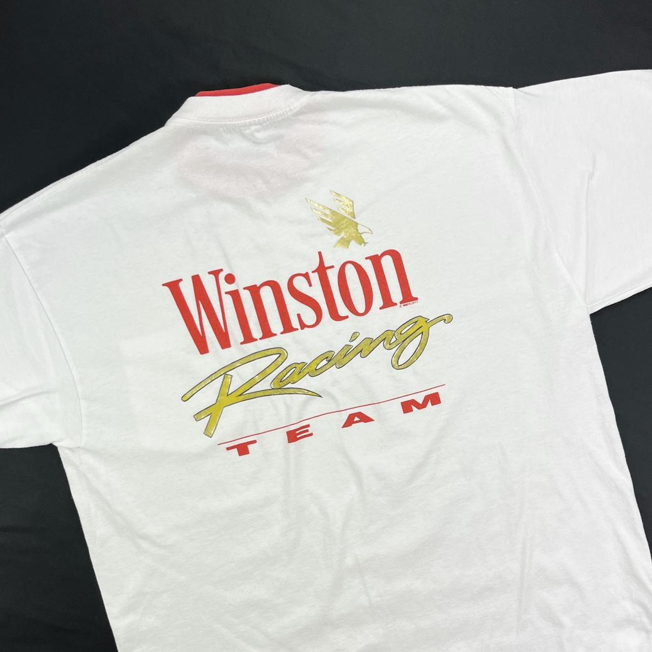 90s WINSTON RACING TEAM DOUBLE SIDED GRAPHIC... - Depop