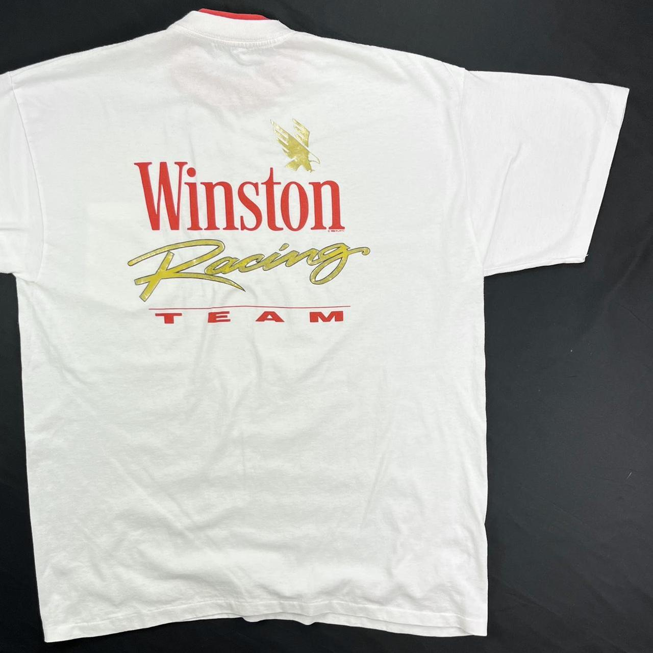 90s WINSTON RACING TEAM DOUBLE SIDED GRAPHIC... - Depop