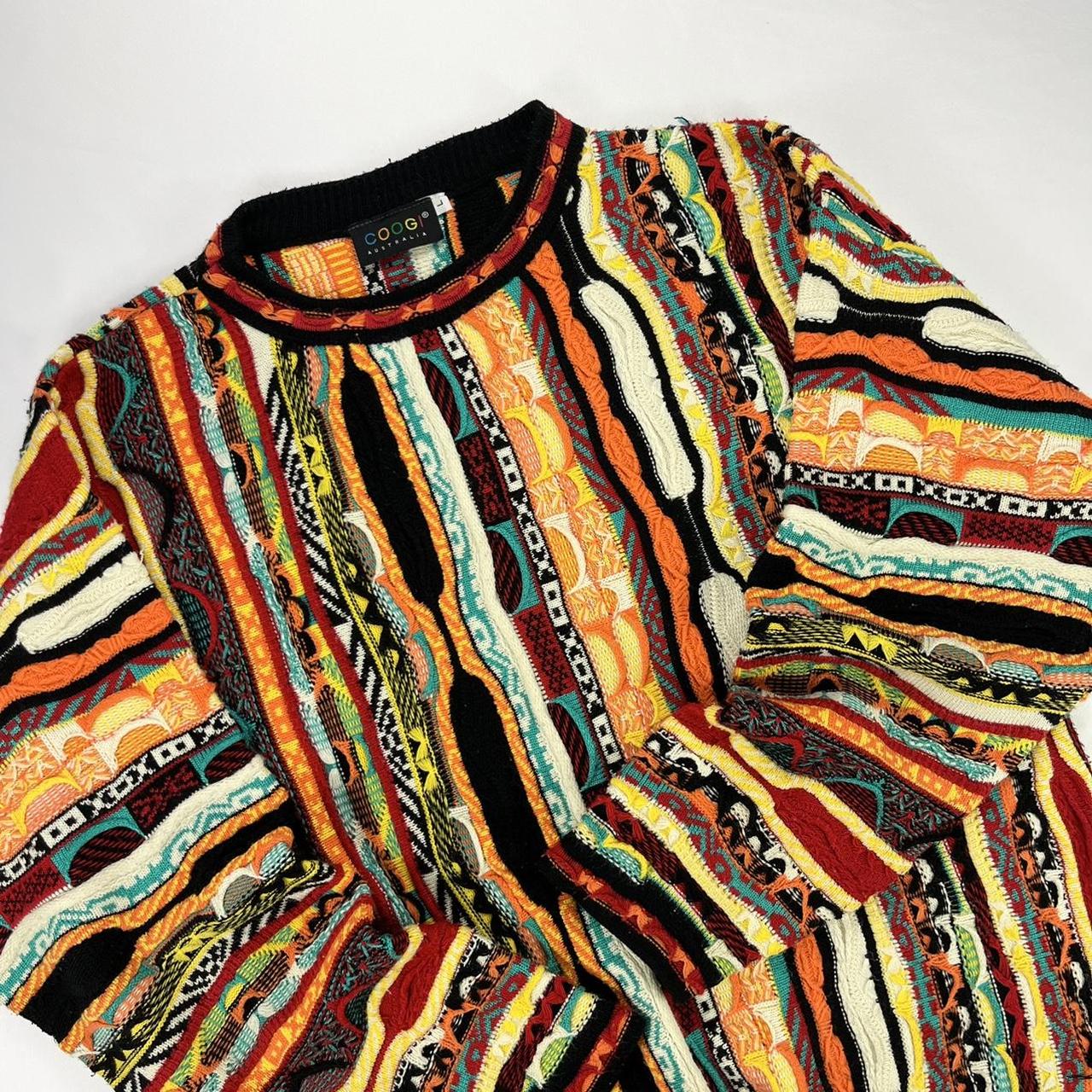 90s COOGI MULTICOLORED UNIQUELY PATTERNED... - Depop