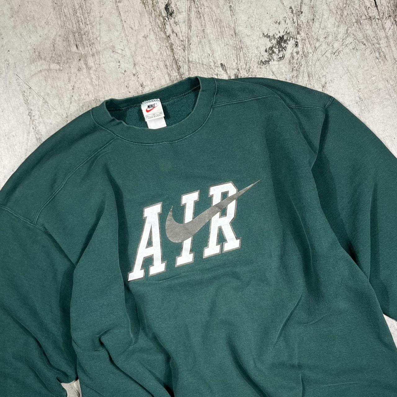 90s NIKE AIR SCRIPT/LOGO GRAPHIC SWEATSHIRT... - Depop