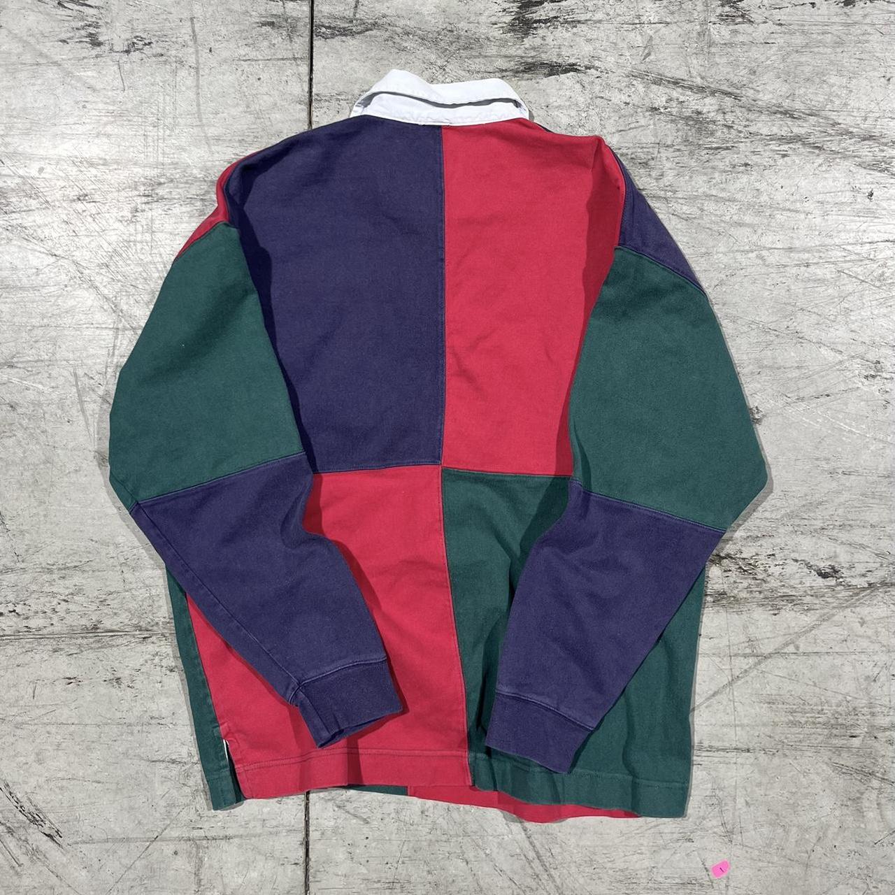 90s GAP COLORBLOCKED RUGBY (L’29,W’24) L/XL Vintage... - Depop