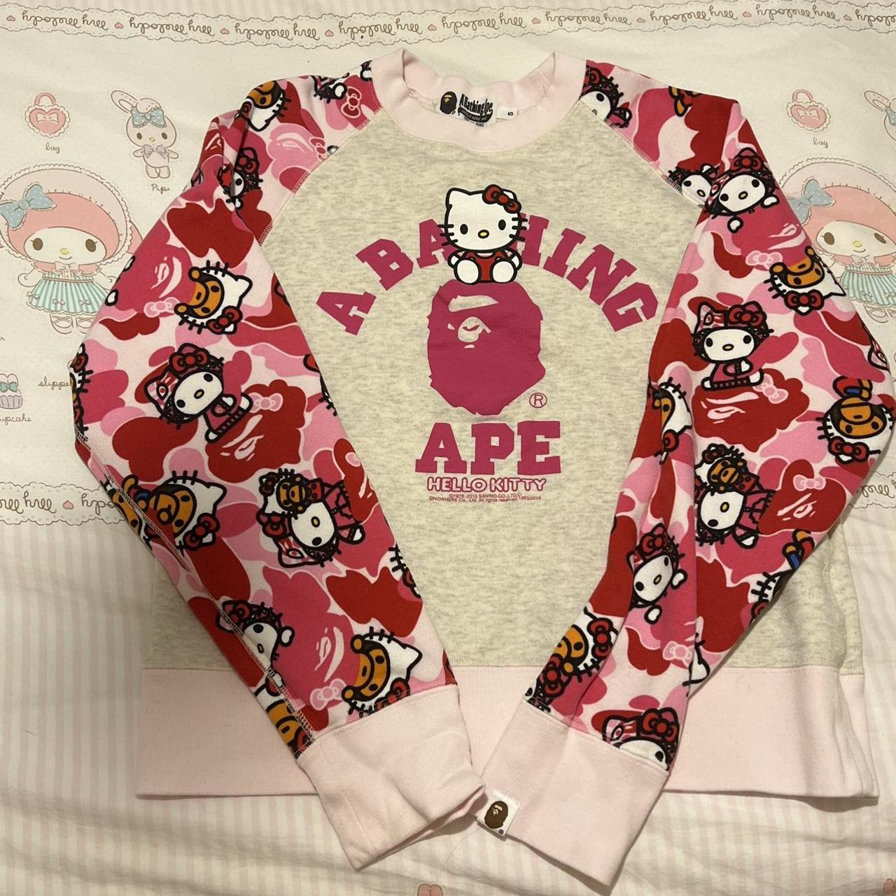 Hello Kitty Bape sweatshirt🩷🕺 It’s in excellent... - Depop