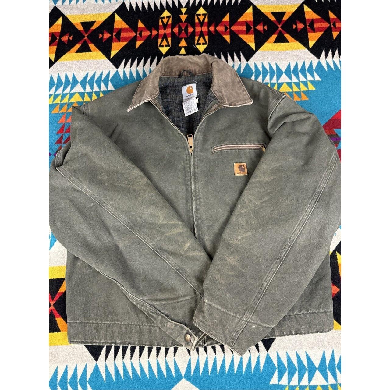 Carhartt J97 MOS Vintage Made In USA Green Blanket... - Depop
