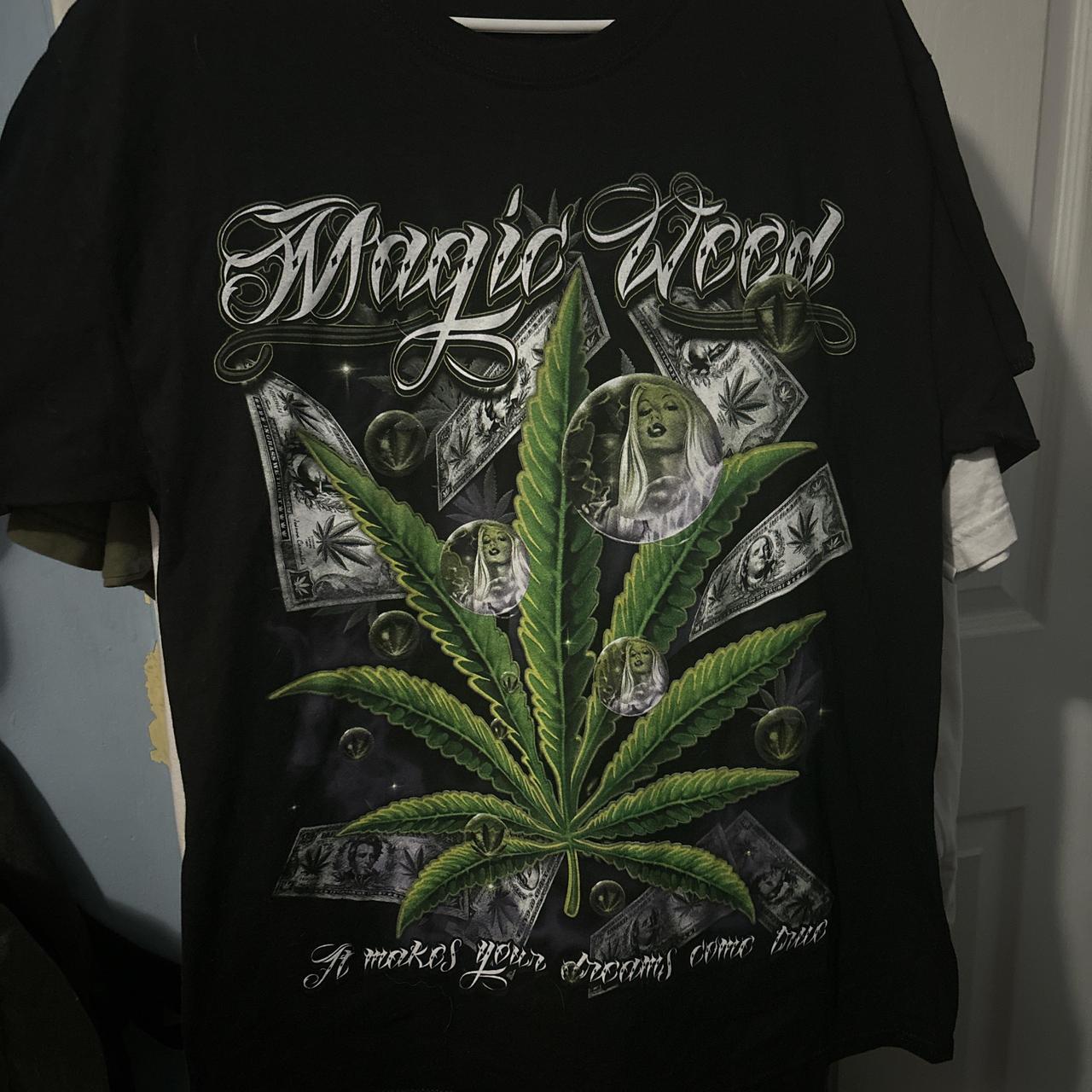 Y2K Style Magic Weed T-shirt #skater #y2k... - Depop