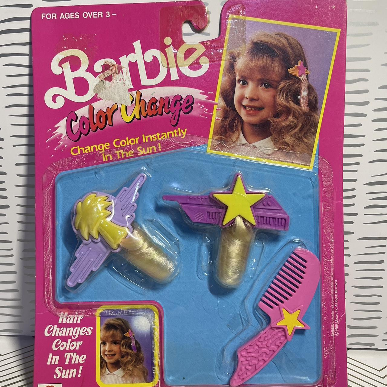 1989 Mattel Barbie Color Change Hair Barrettes... - Depop