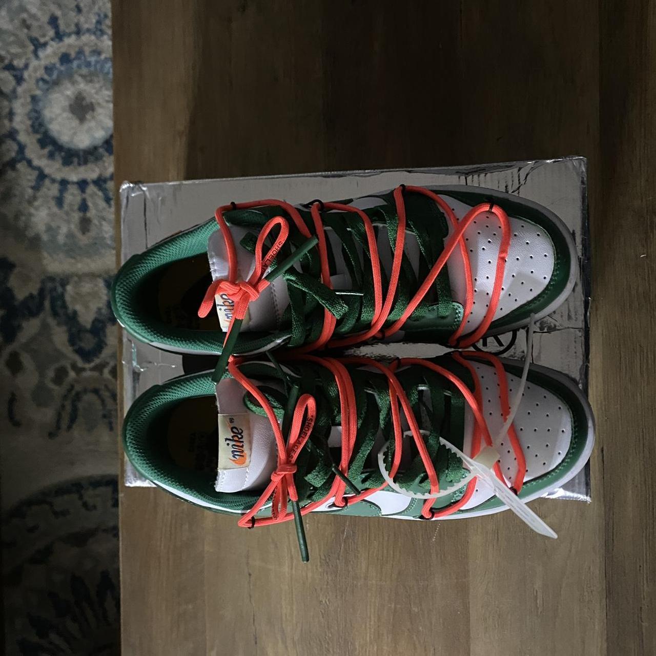 Pine green off white dunks - Depop