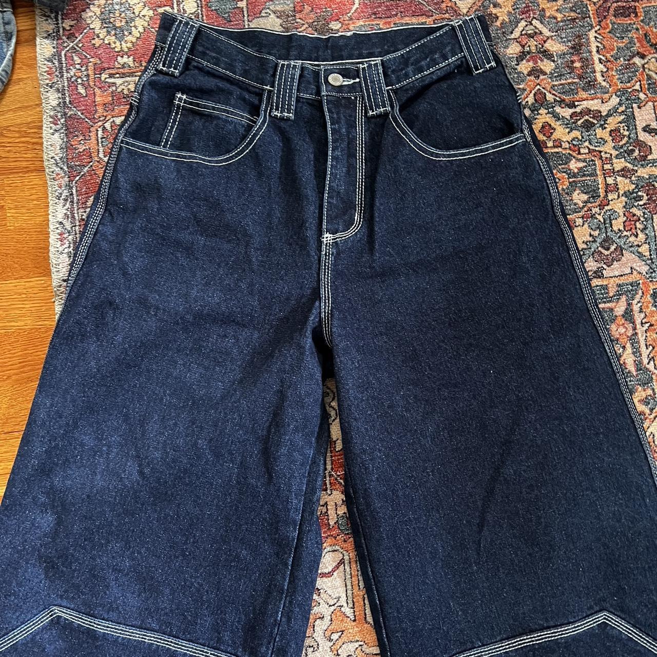 baggy jnco style jeans, never worn!! 13 inch leg... | Depop