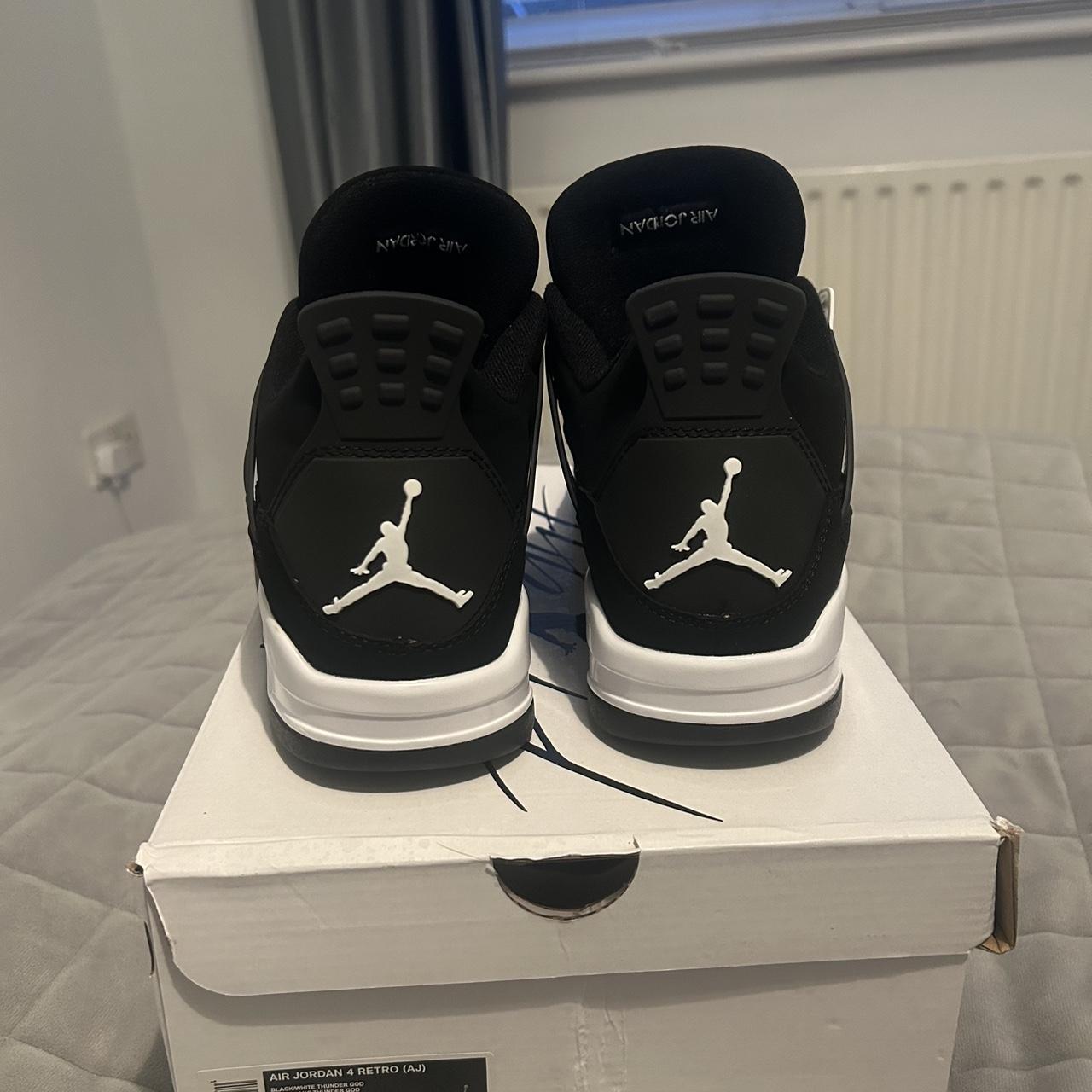 Jordan 4 black and white thunder Brand new with... - Depop