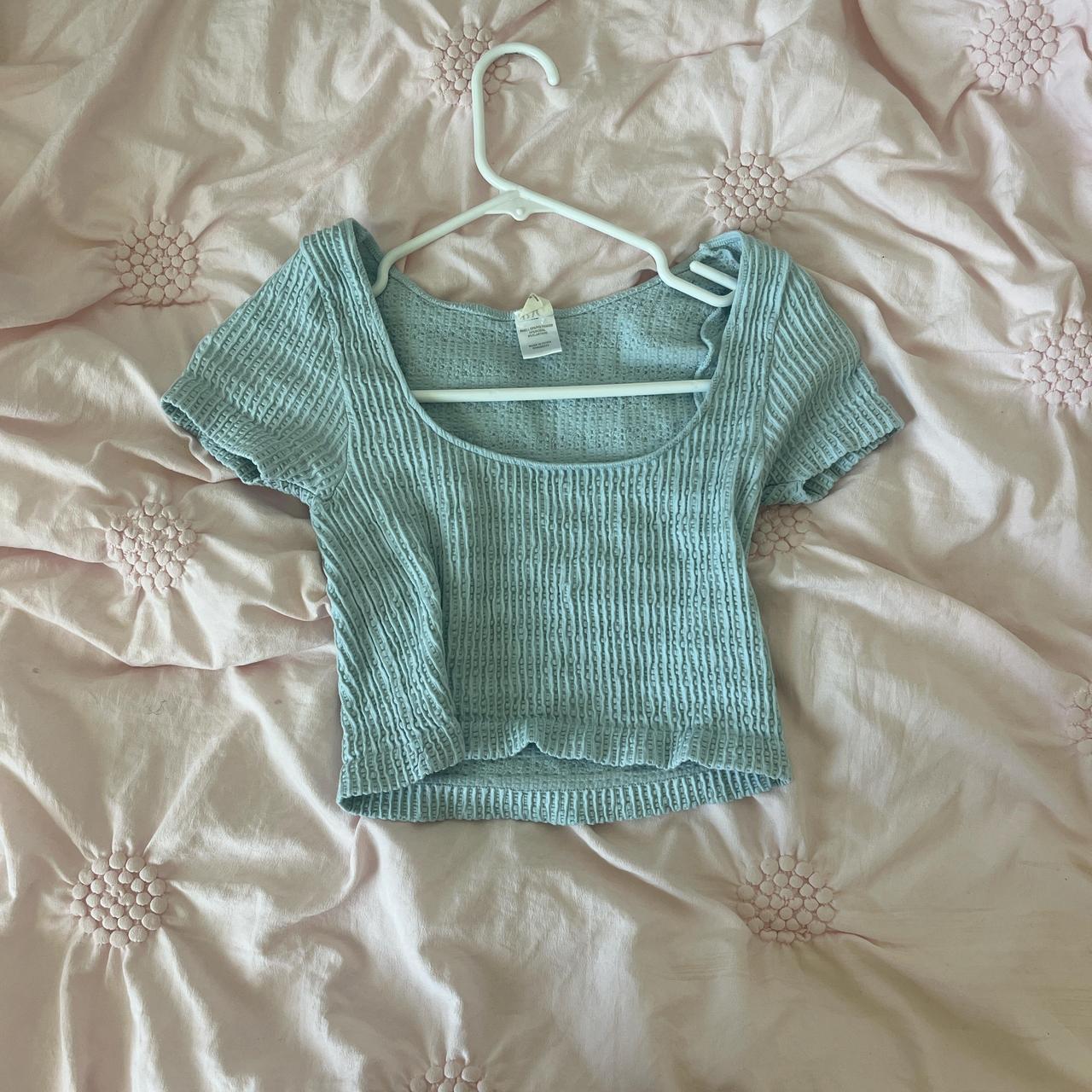 Pacsun Crop Top in Light Blue Size XS Super soft and... - Depop