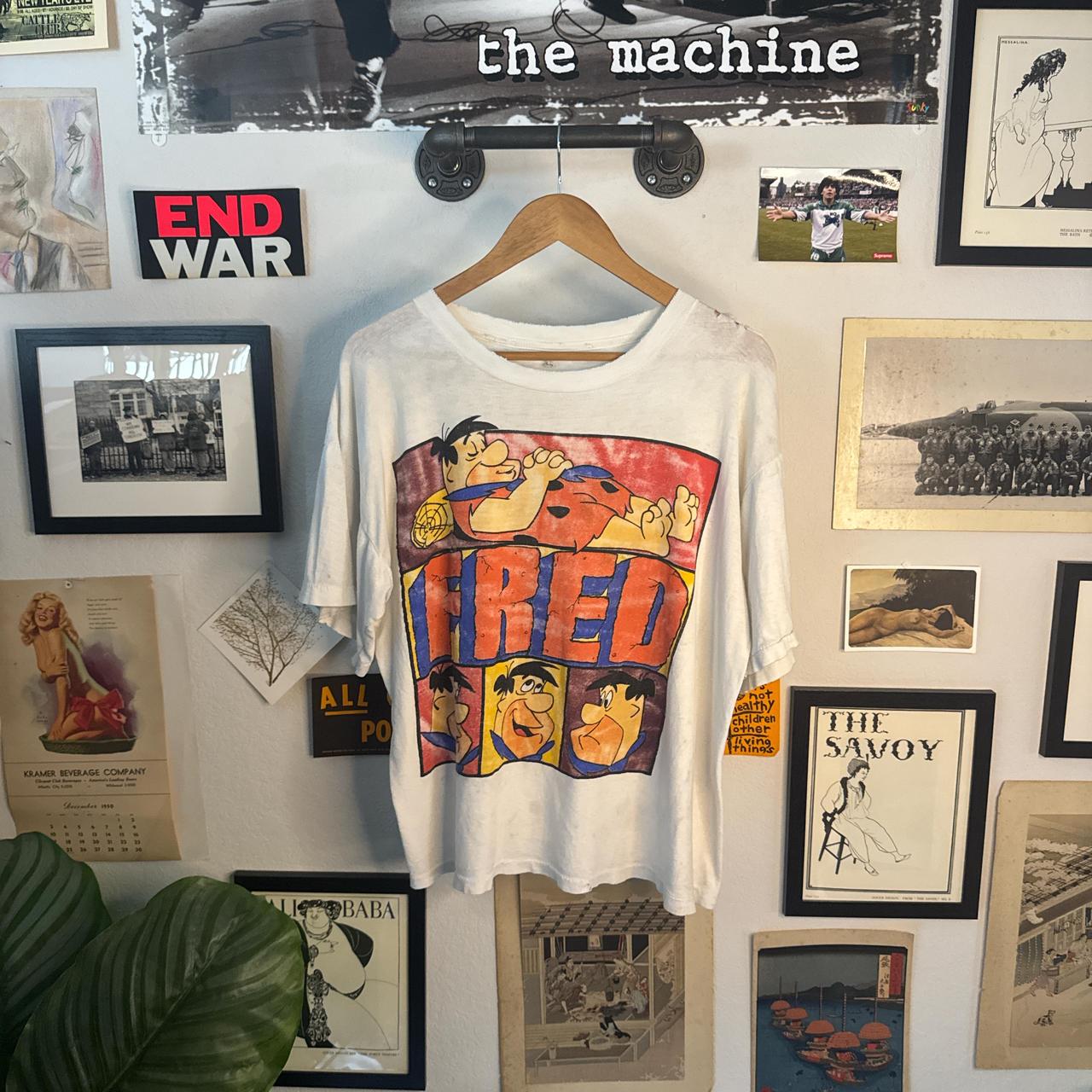 Mid 90s Fred Flintstone single stitch Thrashed... | Depop