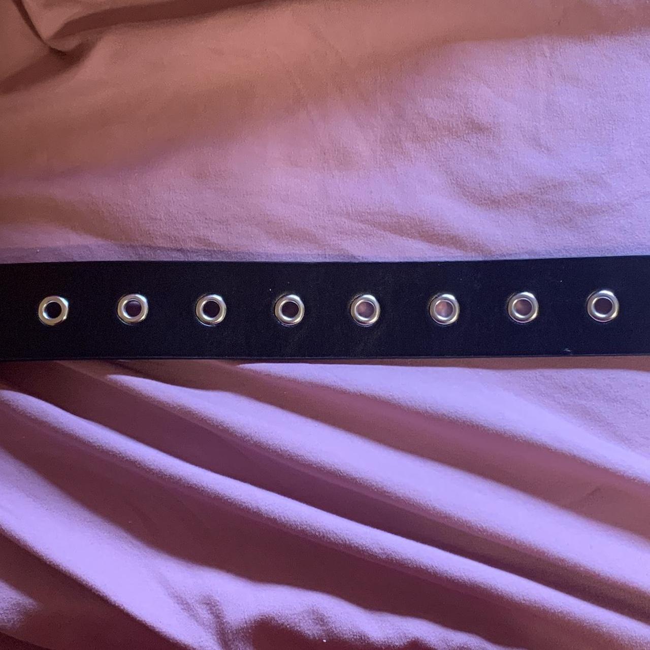 hot topic silver star-studded belt perfect for... - Depop