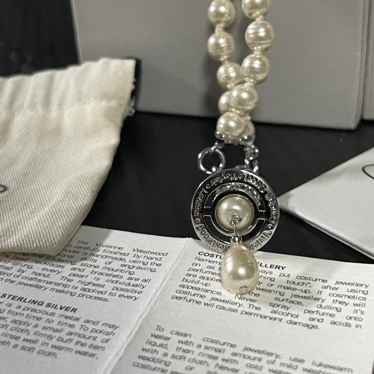 Vivian Westwood necklace Buck bead silver pendant... - Depop