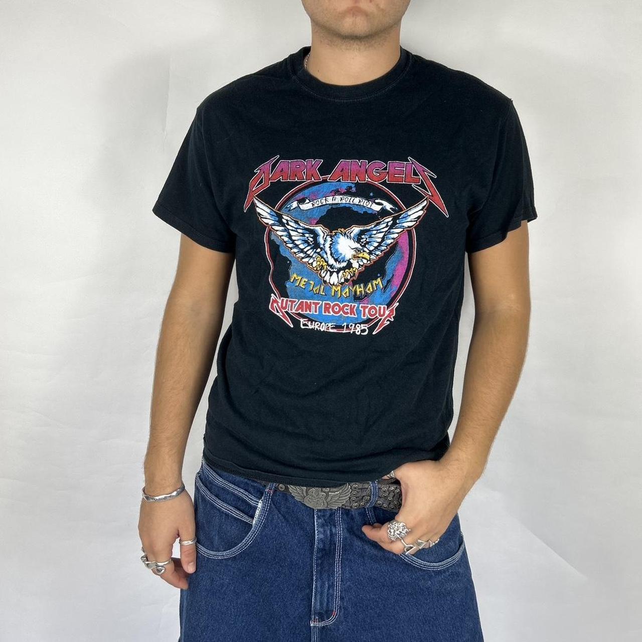 Vintage gothic biker rock style black fitted y2k... | Depop