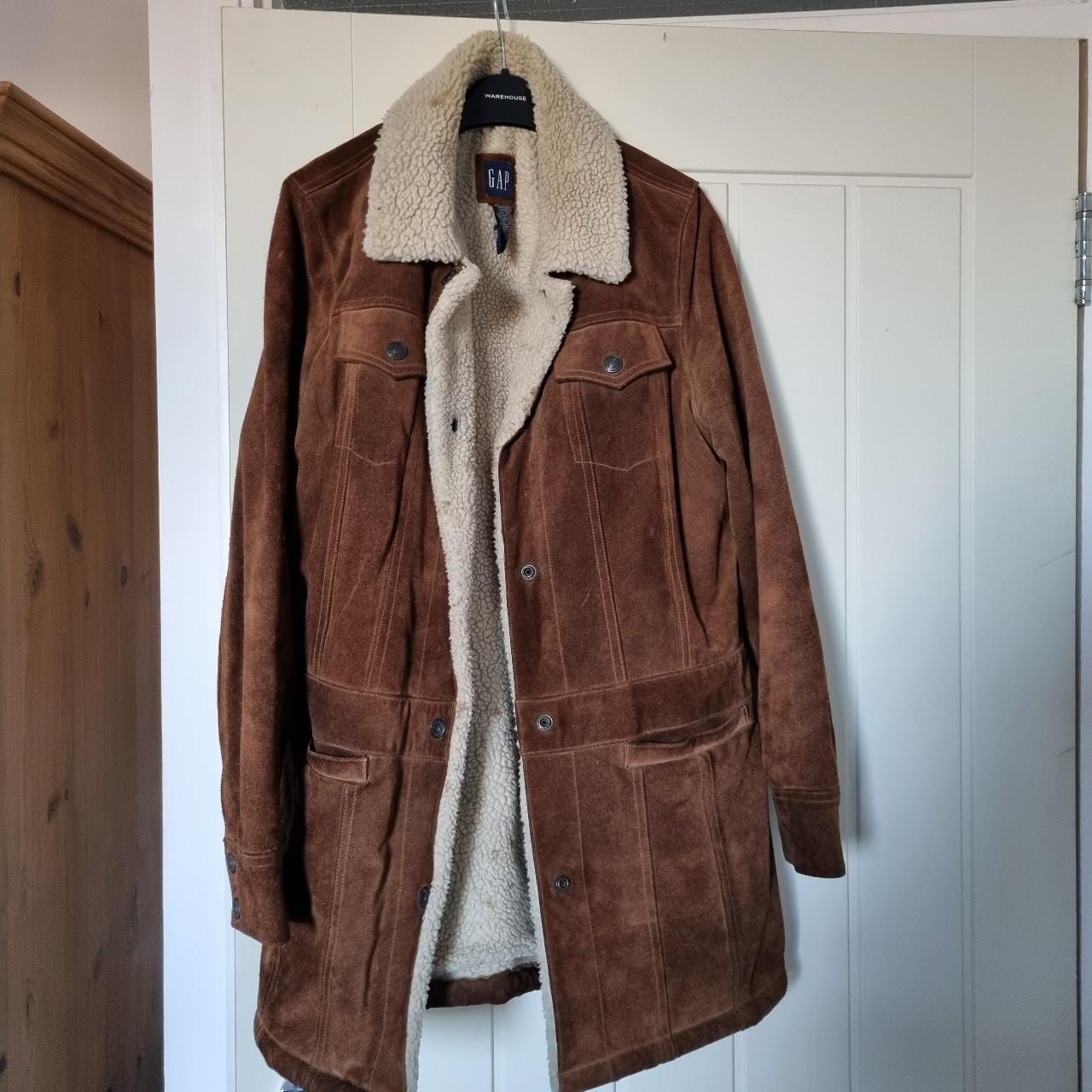 Gap fur coat, fits like a small mens. #vintage... - Depop