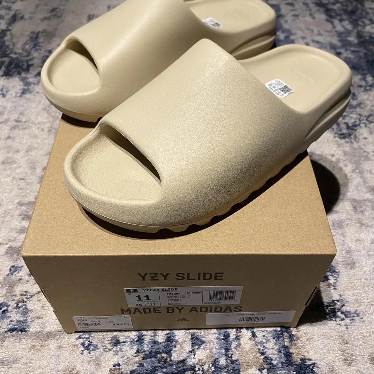 Adidas ‘Bone’ Yeezy Slide US 11 ‘Authentic’ - Depop
