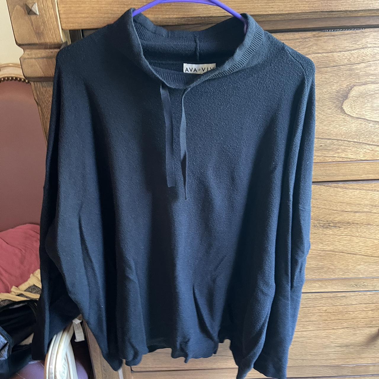 Long sleeved, Long neck sweater with drawstrings for... - Depop