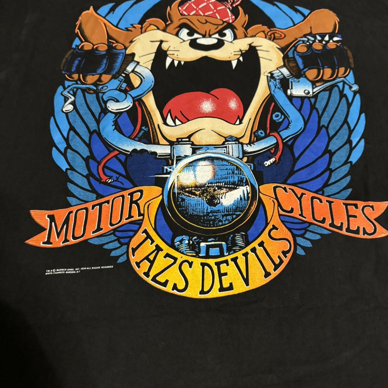 1990 Taz’s Devils Motorcycles Sz XL | Depop