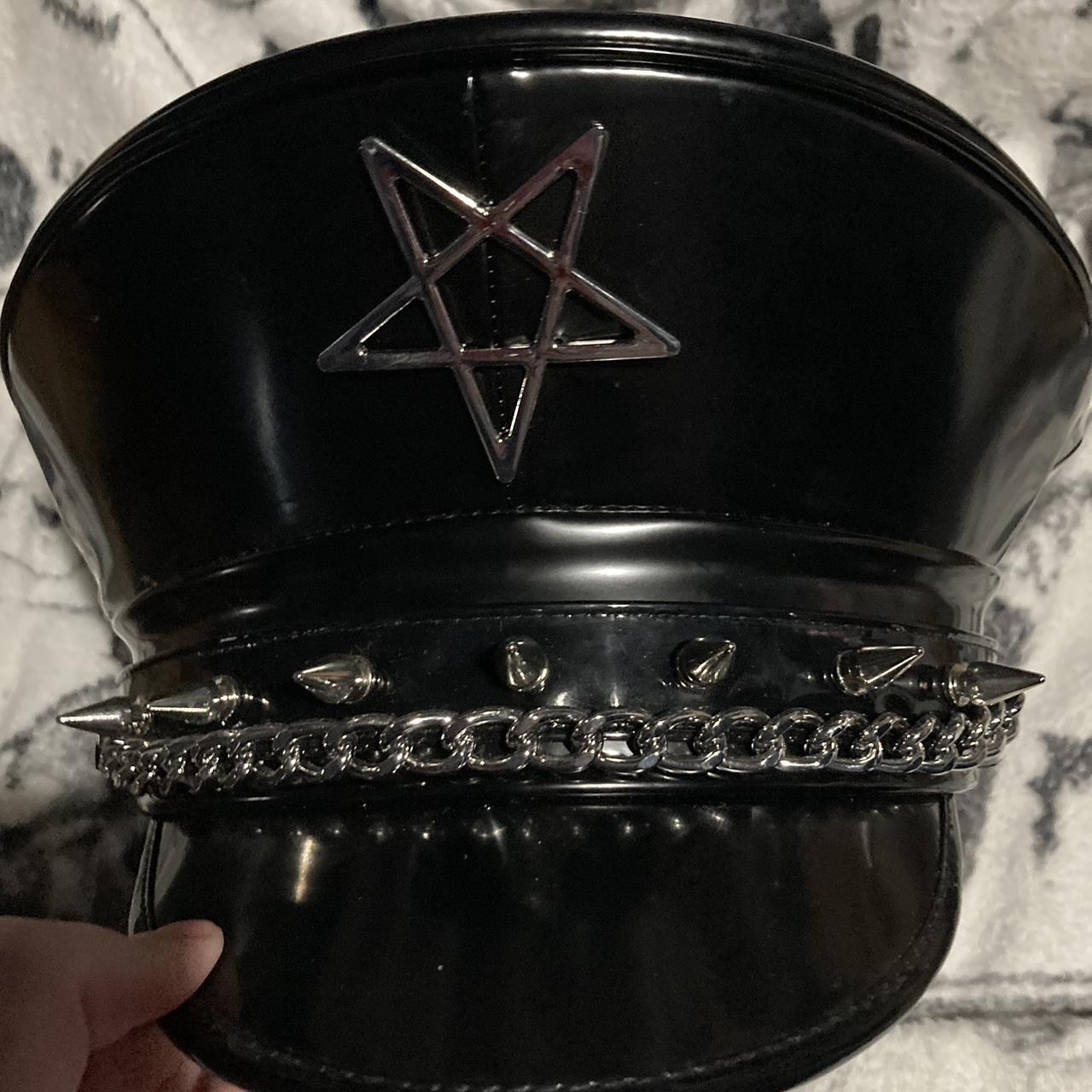 Killstar military hat #kiilstar #goth #black - Depop