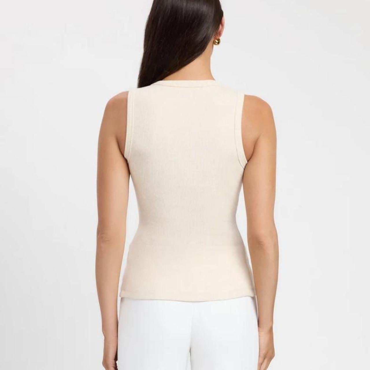 KOOKAI BEC BUTTON TANK RRP$90 worn once shown in photo - Depop