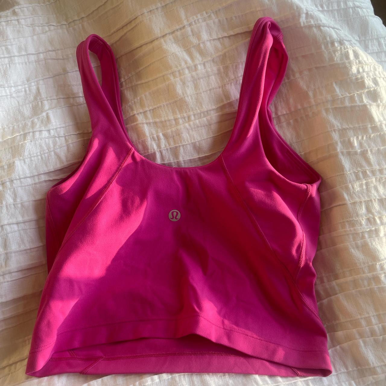 Lululemon sonic pink align tank, size 2, worn a... | Depop