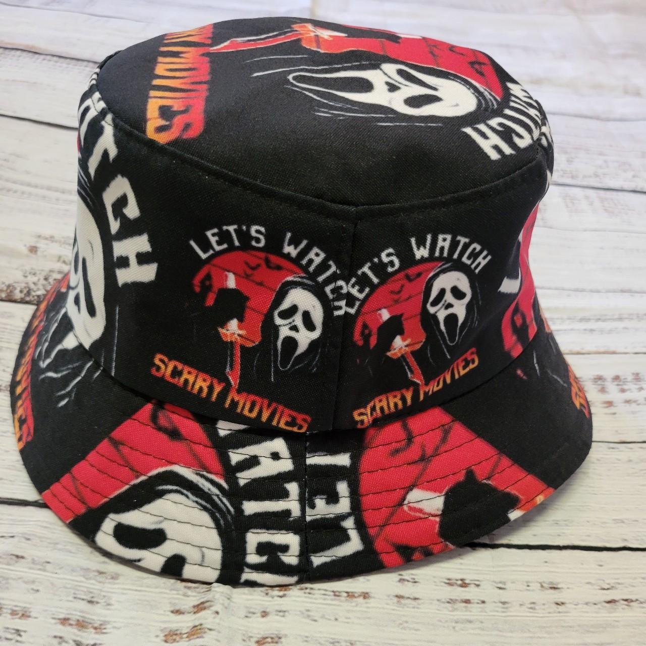 Reverseable horror ghostface bucket hat Standard... - Depop