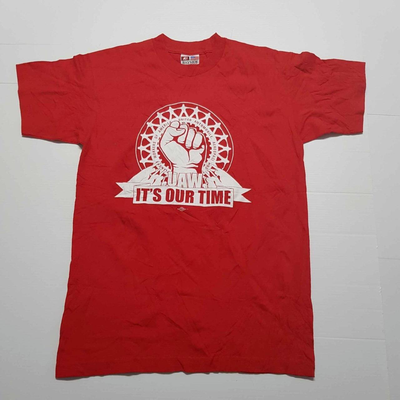 Vintage Bayside Heavyweight UAW Shirt Mens Medium... - Depop