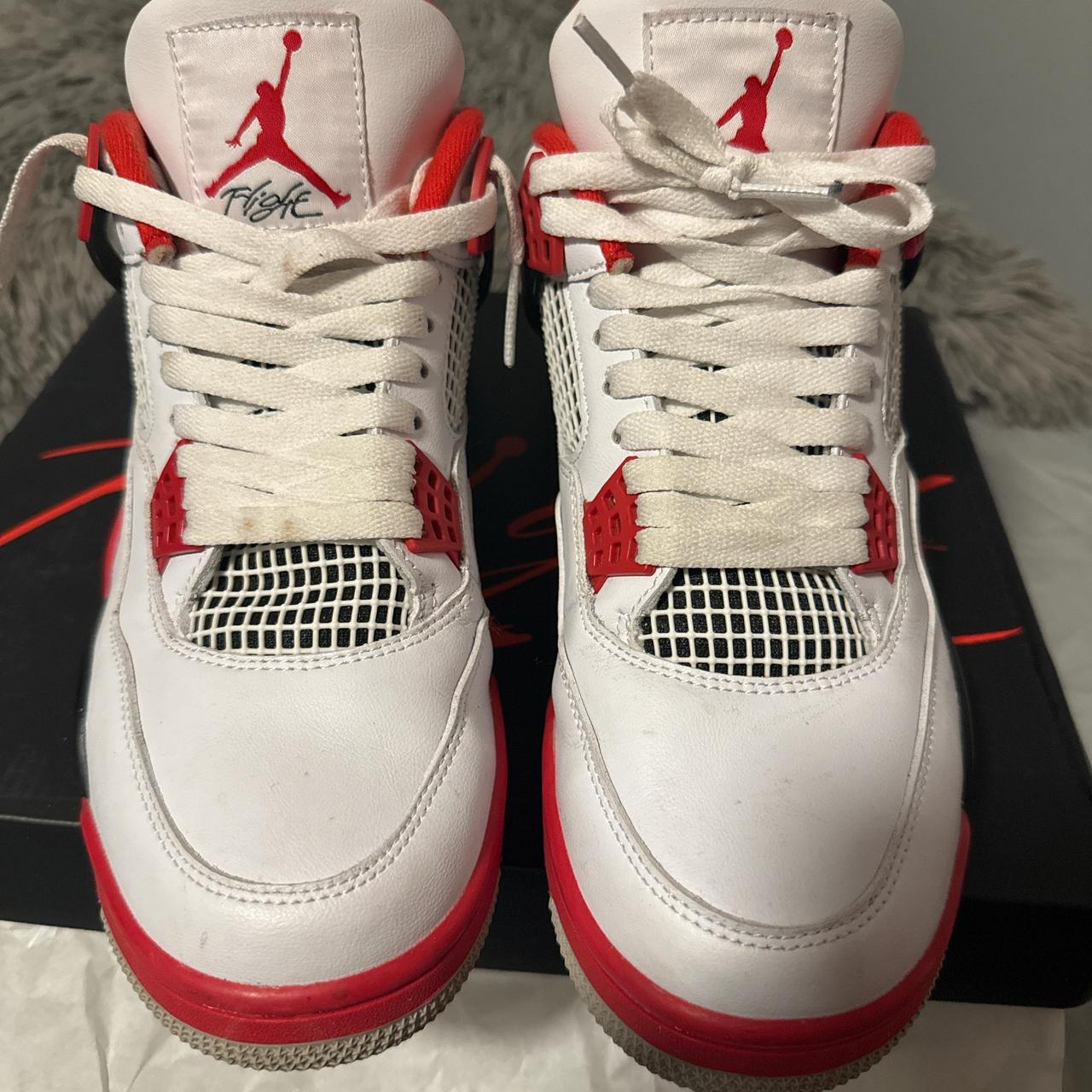 Fire red 4s lmk before buying size 9.5 | Depop