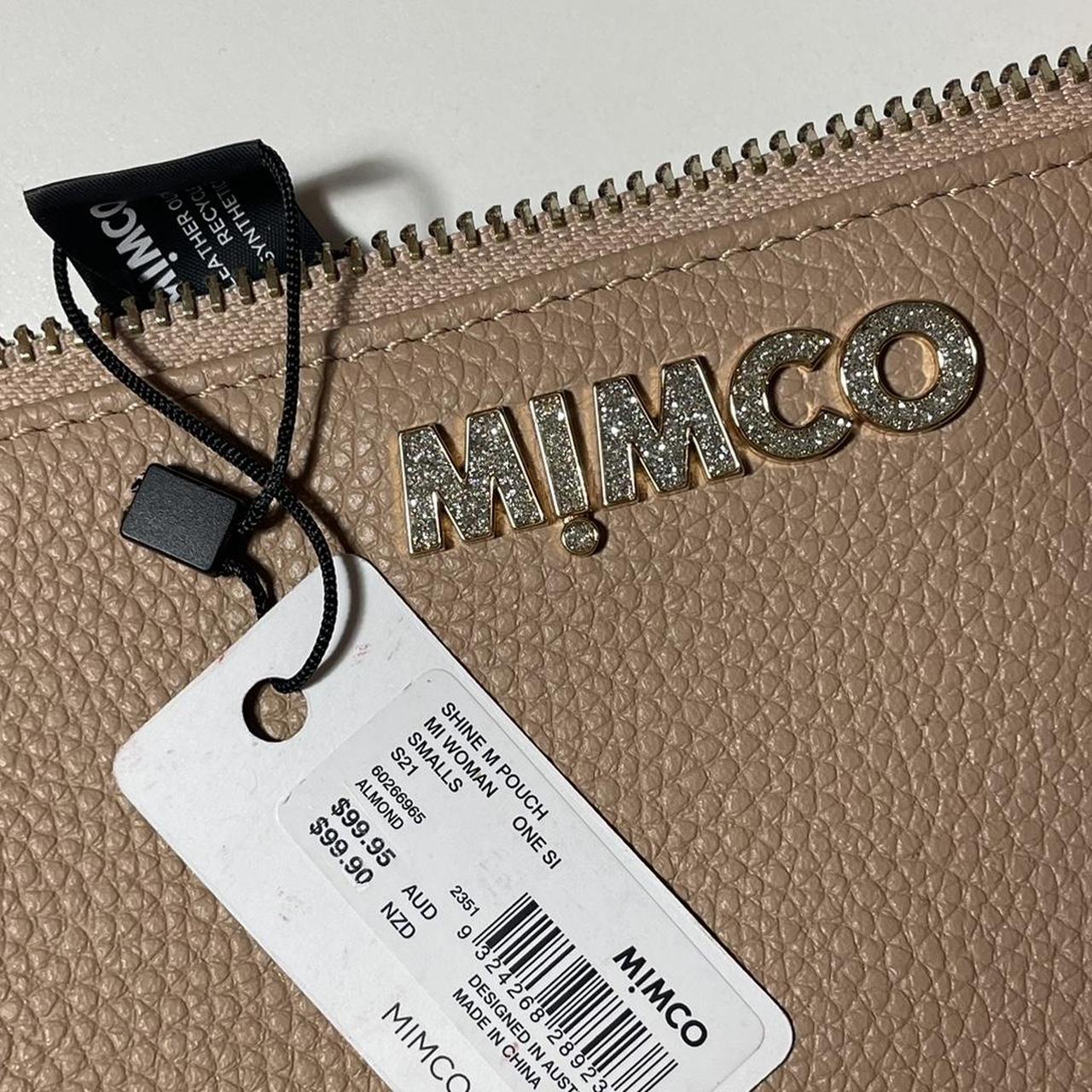 Mimco - shine M pouch/ almond Never used, still had... - Depop