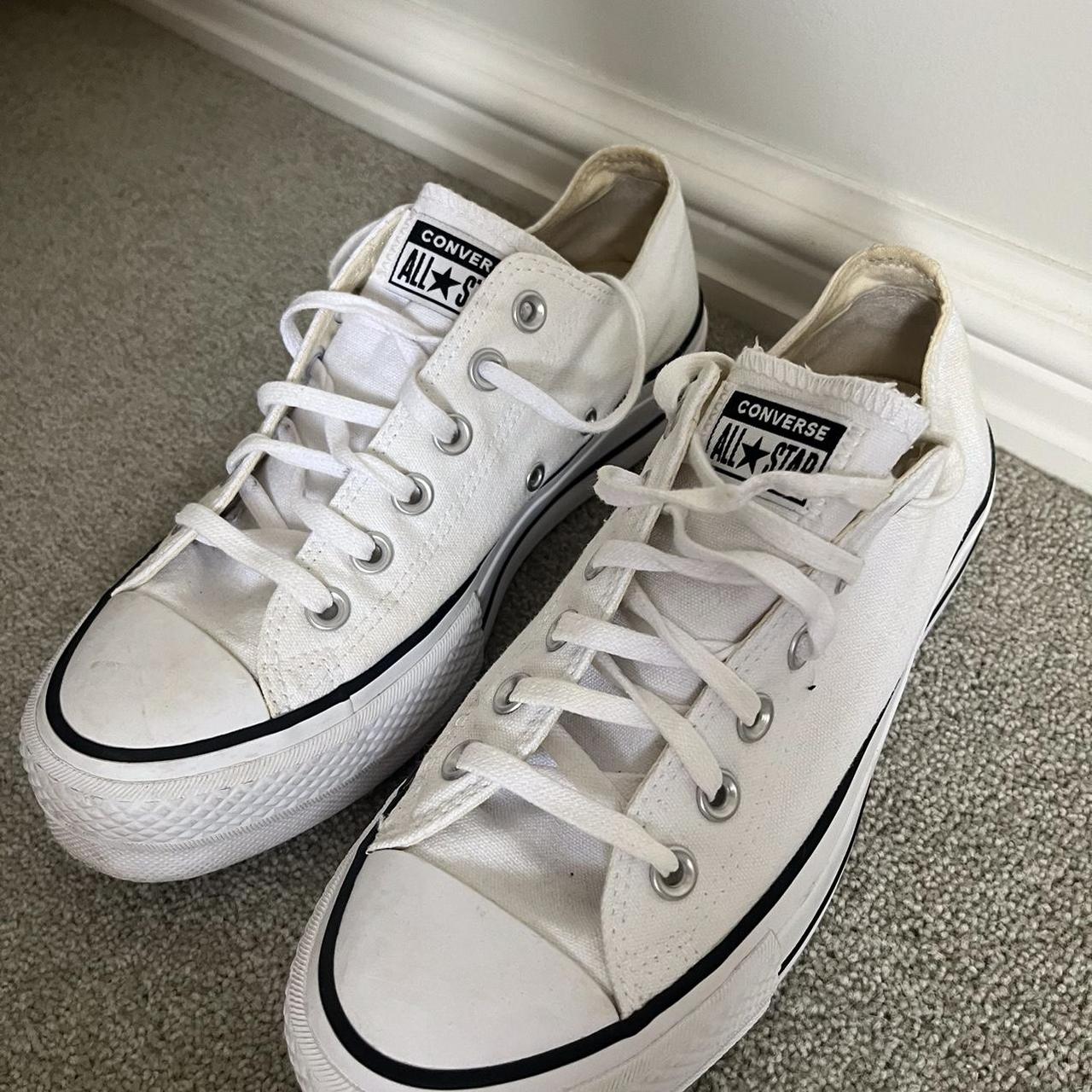White platform converses - Depop