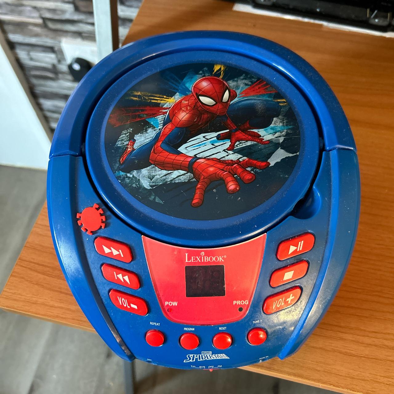 Spiderman themed CD player with built-in speakers - Depop