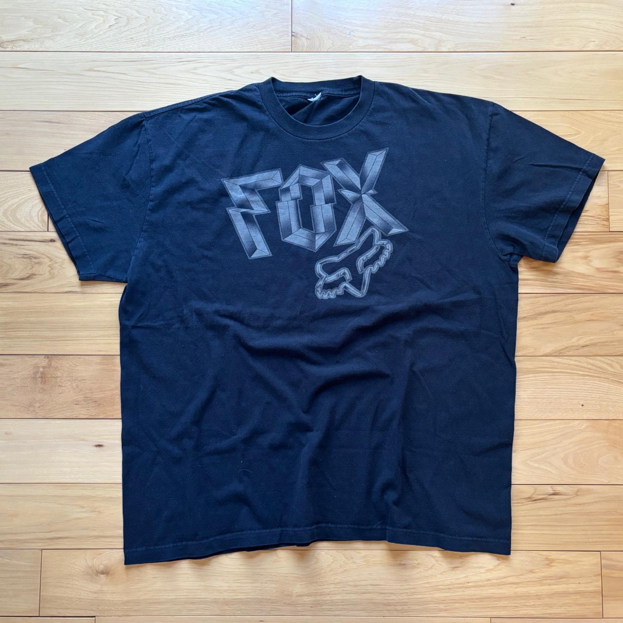 Y2k Fox racing simple graphic tee - pinhole... | Depop