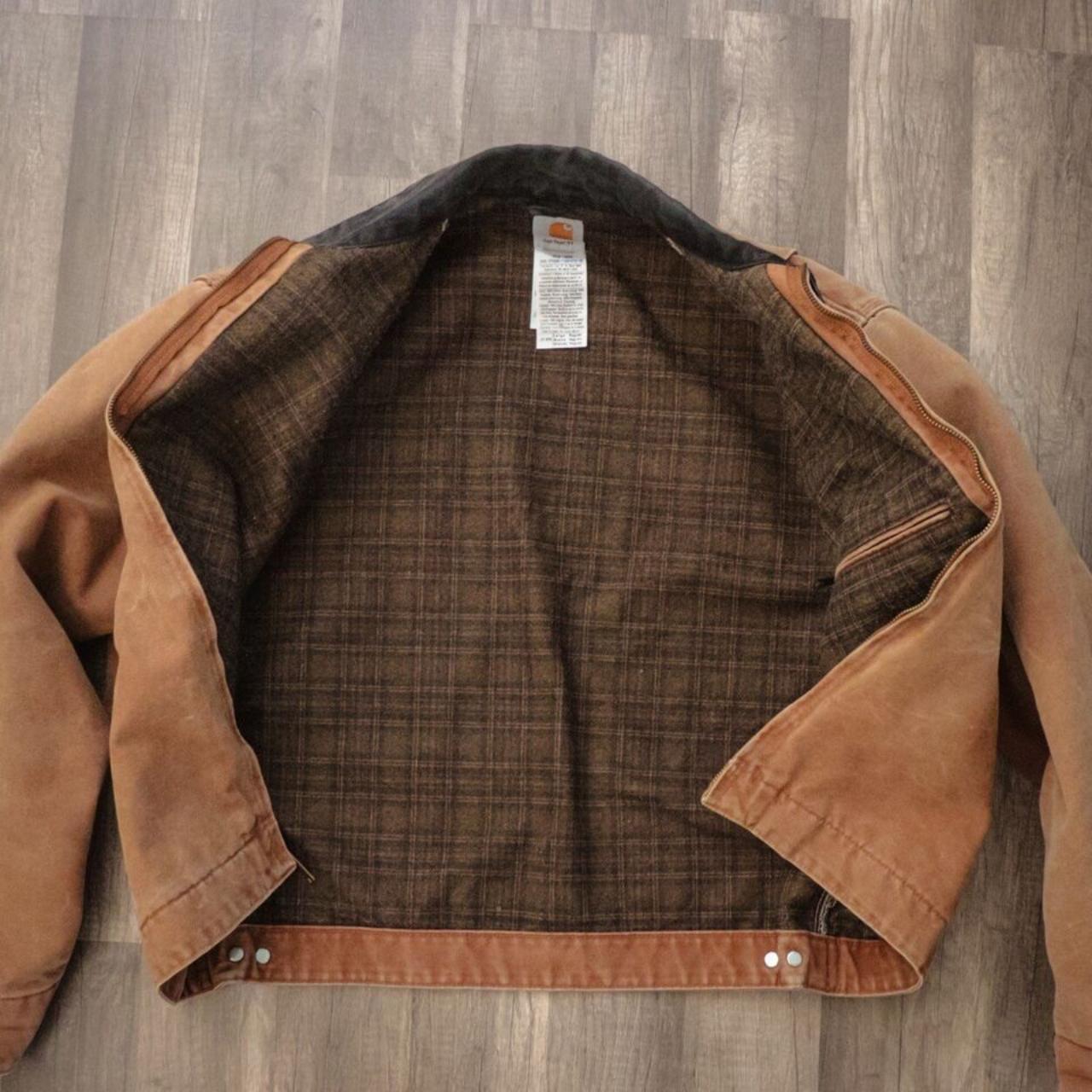 Carhartt Men's Brown Jacket Vintage 90s Carhartt J97... - Depop
