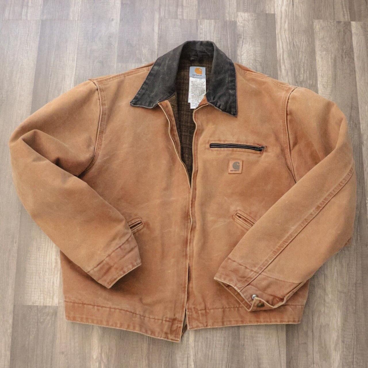 Carhartt Men's Brown Jacket Vintage 90s Carhartt J97... - Depop