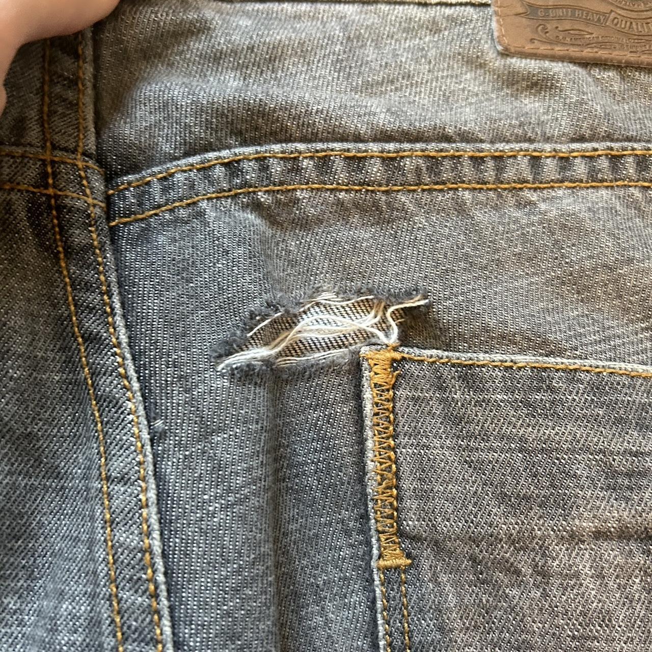 Vintage G unit 50 cent grey baggy wide leg jeans... - Depop