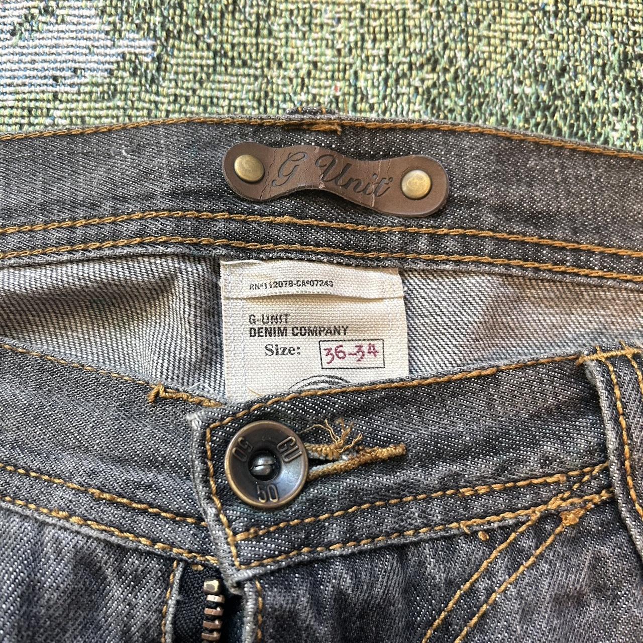 Vintage G unit 50 cent grey baggy wide leg jeans... - Depop