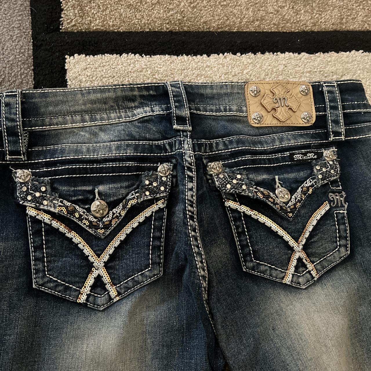 Gold Label Bling Arches Miss Me Jeans BootCut No... - Depop