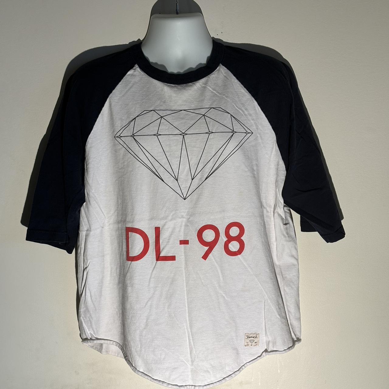 Diamond Supply Co. black and white baseball tee Depop