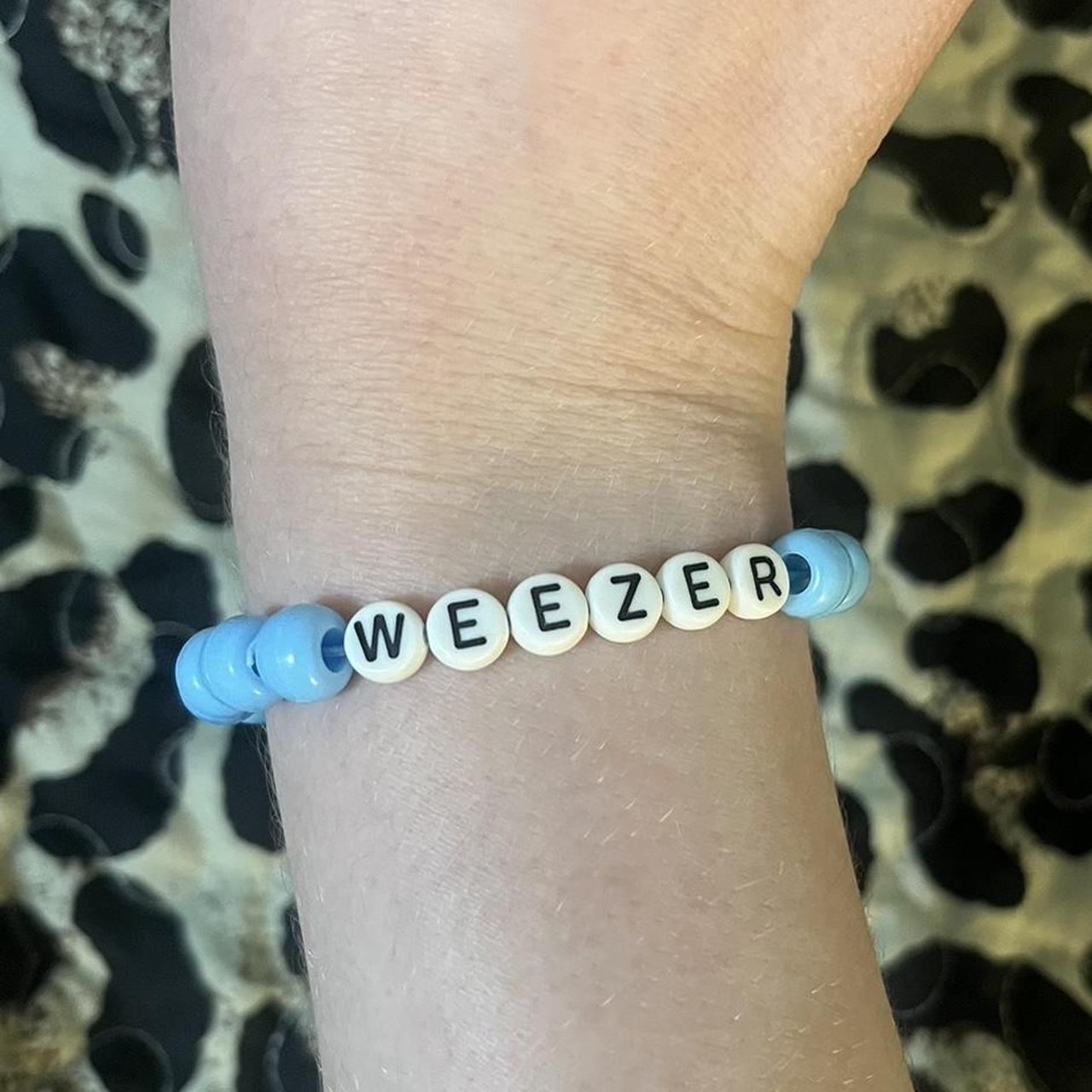 Handmade weezer blue album inspired kandi bracelet... | Depop