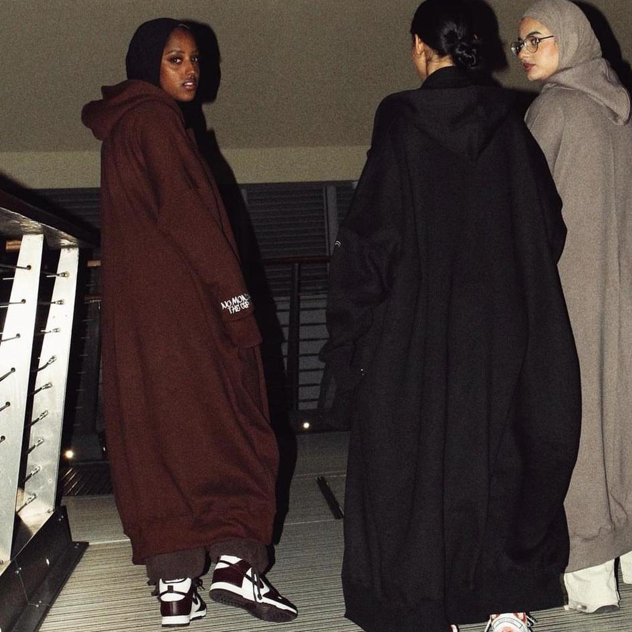 Long hoodie or Abaya Brown From Saeedah Haque Size... - Depop