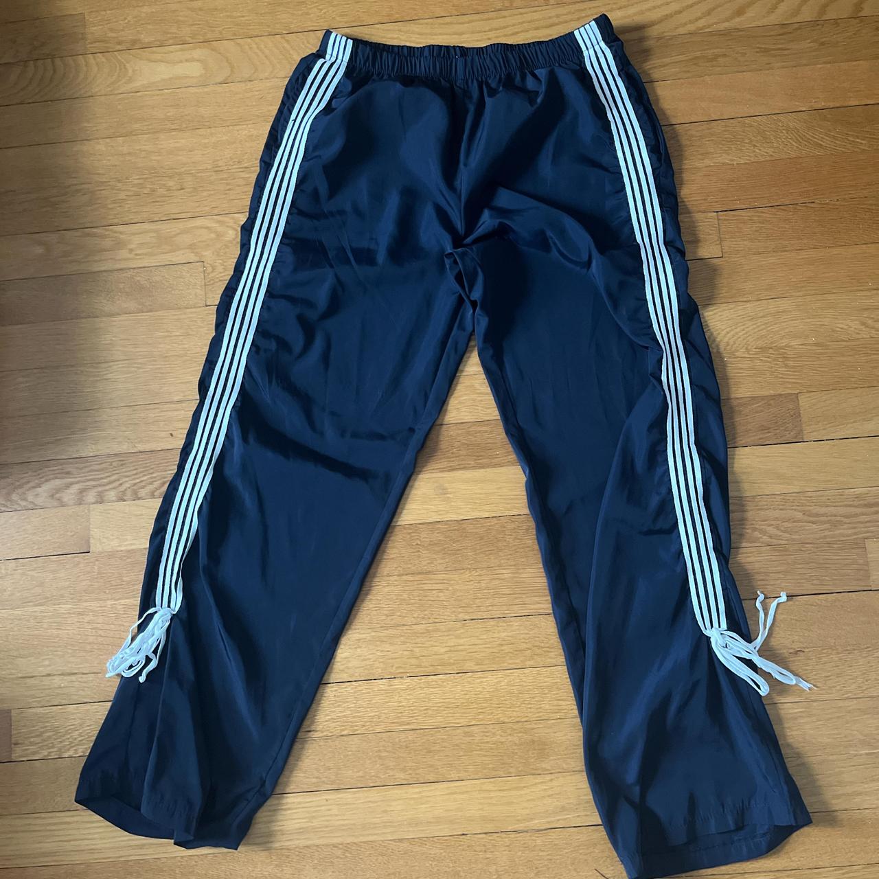 Edikted track pants with tie detailing size small... - Depop