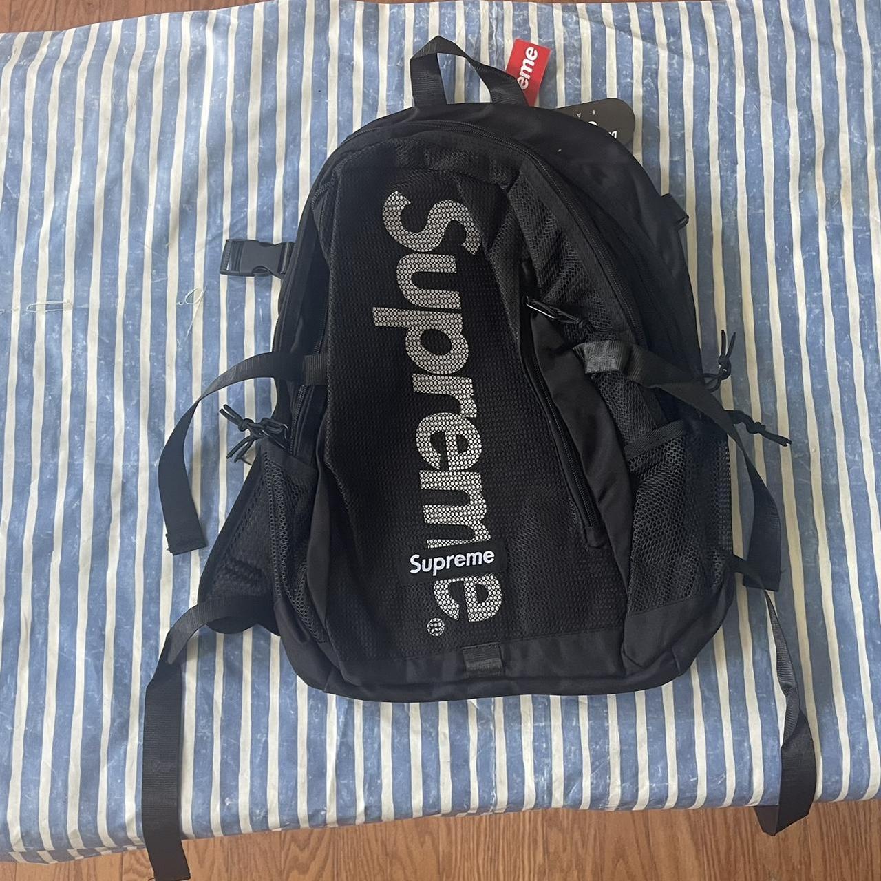 Black Supreme Backpack - Depop