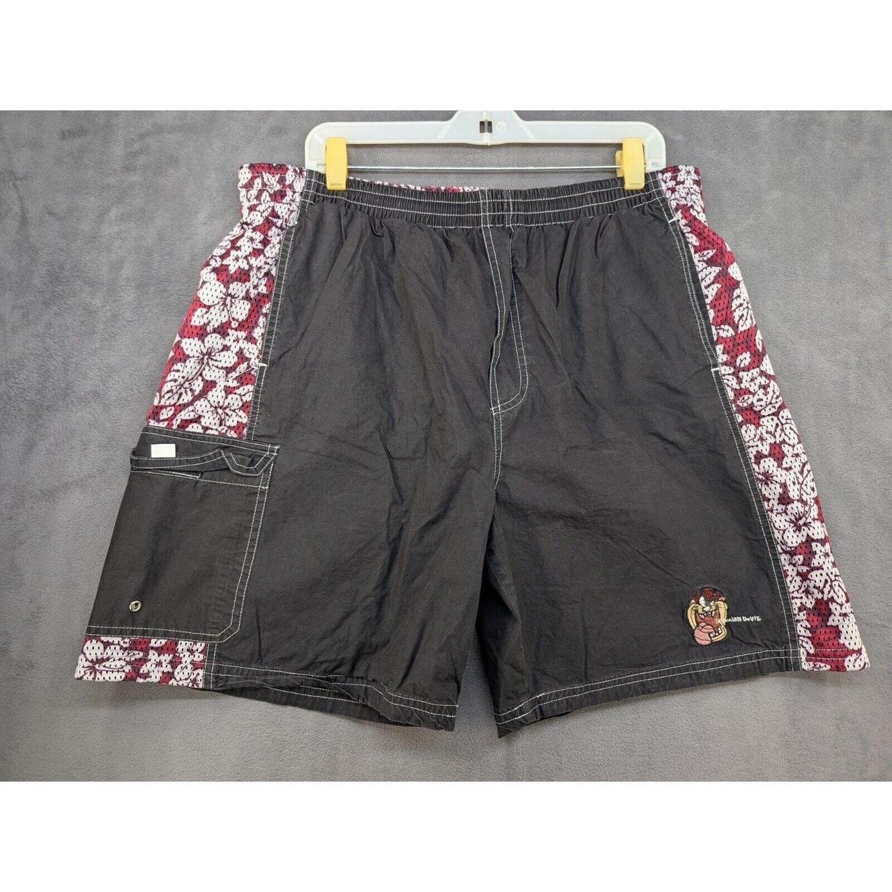 Y2K Vintage Looney Toons Tasmanian Devil Swim Trunks... | Depop