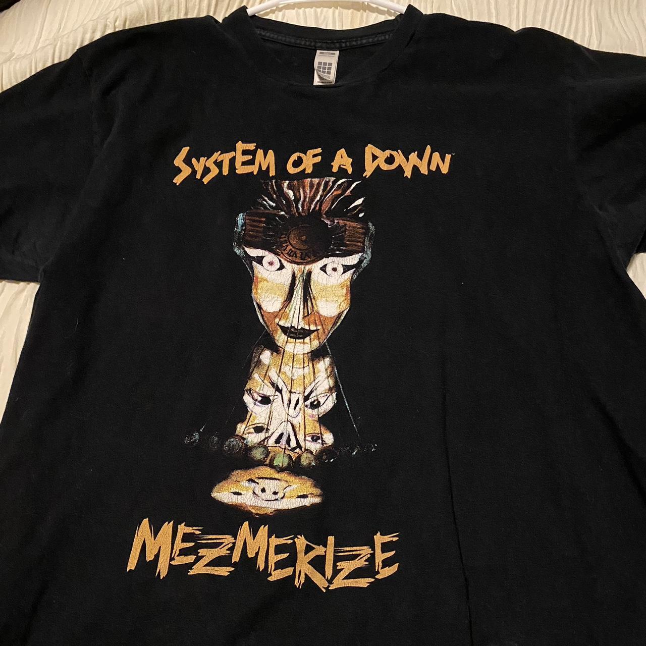 System of a Down Mezmerize black and yellow shirt... - Depop
