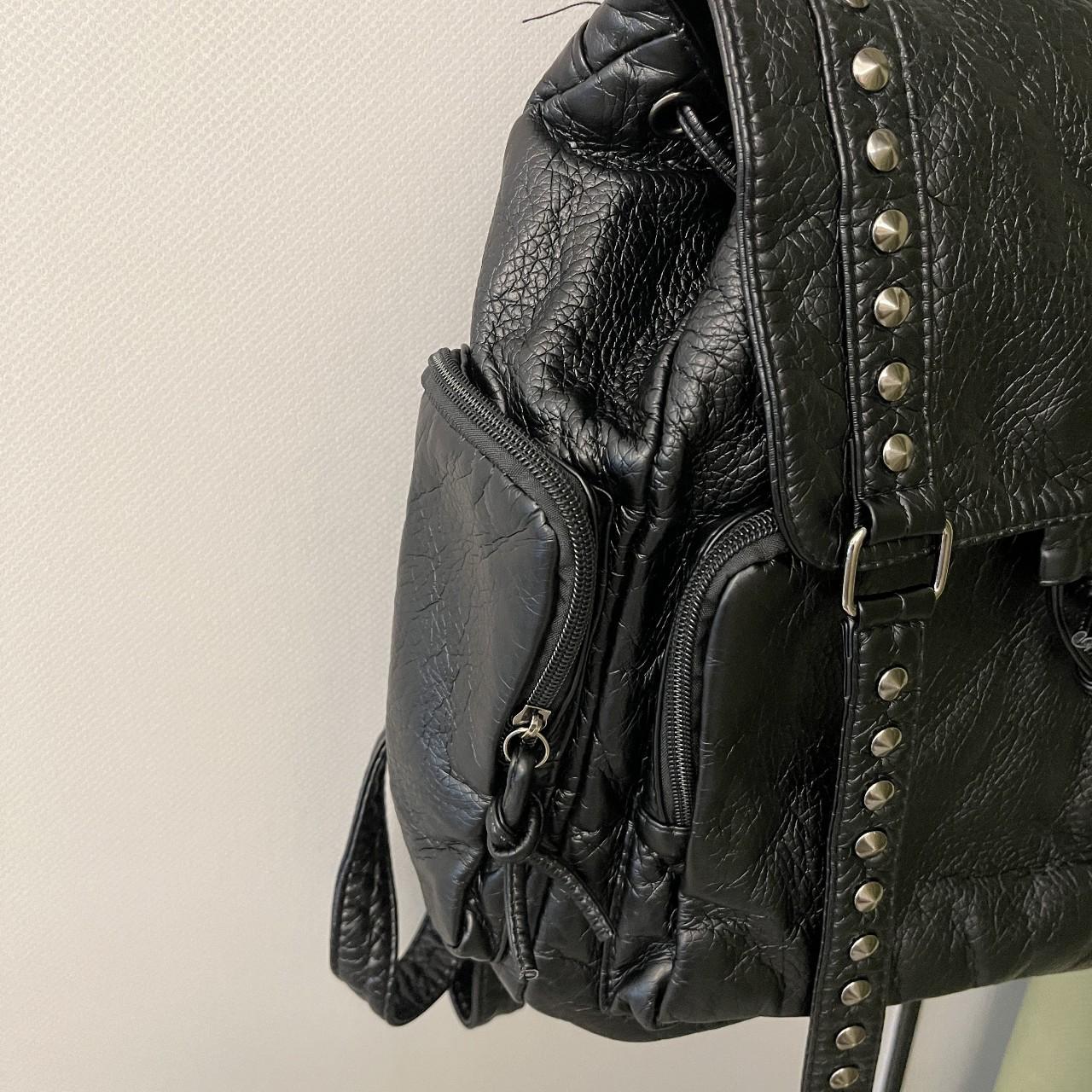 Black Rivet Goth Men's And Women's Large Capacity... - Depop