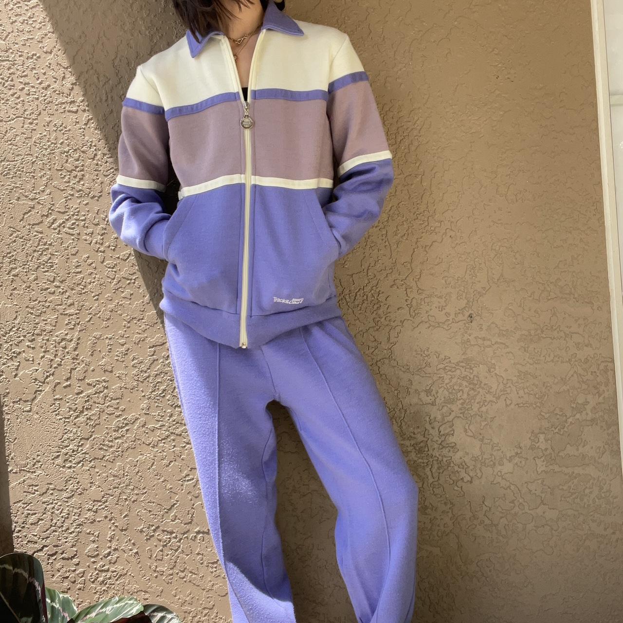 Vintage / retro track suit set 💜💜💜💜 Collared... | Depop